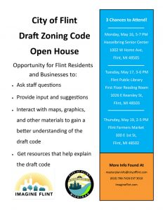 City of Flint Draft Zoning Code Open House | Flint Neighborhoods United