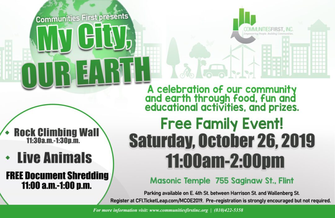 Press Release: My City, Our Earth Presented by Communities First, Inc ...